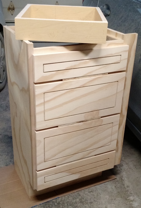 4 Drawer Stack with Drawer Fronts